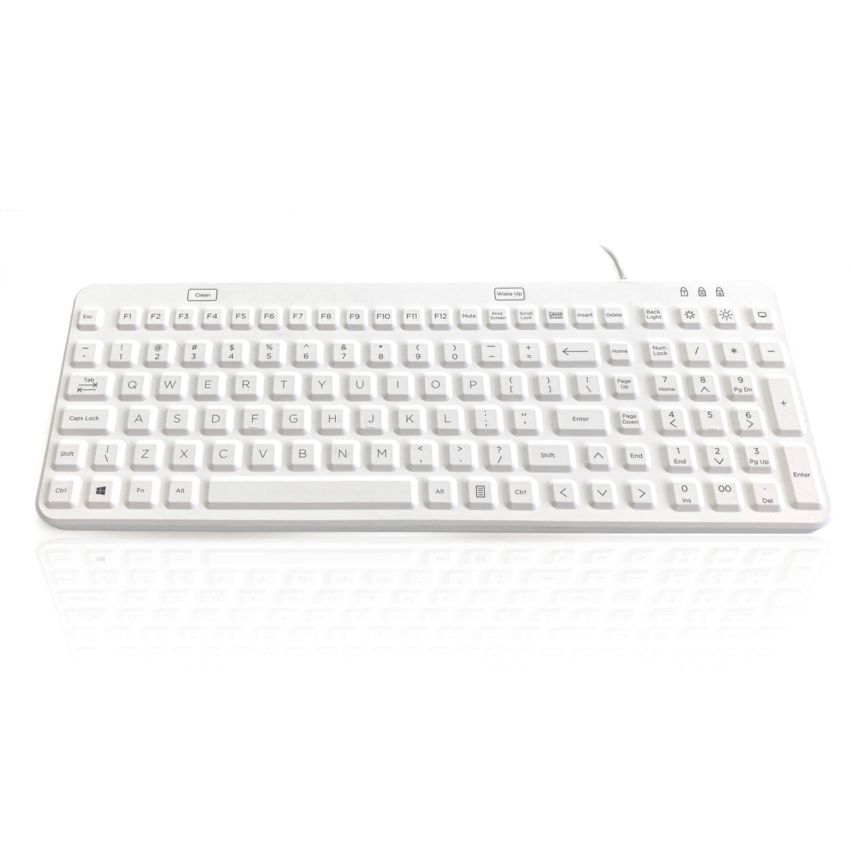 AccuMed LUX 105 Key Compact Sealed IP68 Medical / Clinical Keyboard wi ...