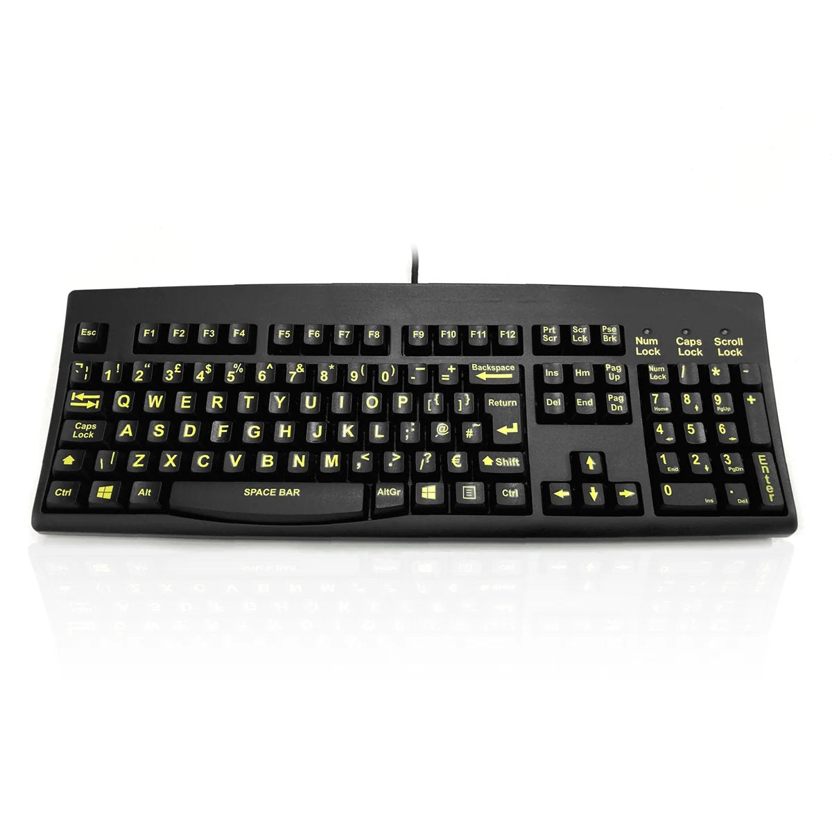 Accuratus 260 Hi-Vis Upper Case Keyboard — Keyboard Specialists LTD