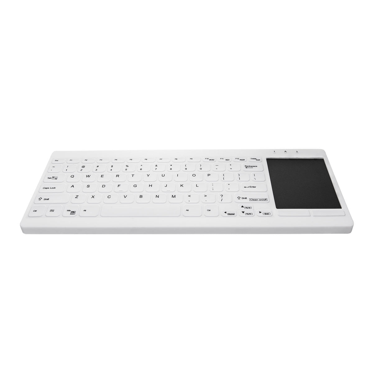 Active Key AK-C4412F Compact Ultraflat Wipeable Keyboard in White with ...