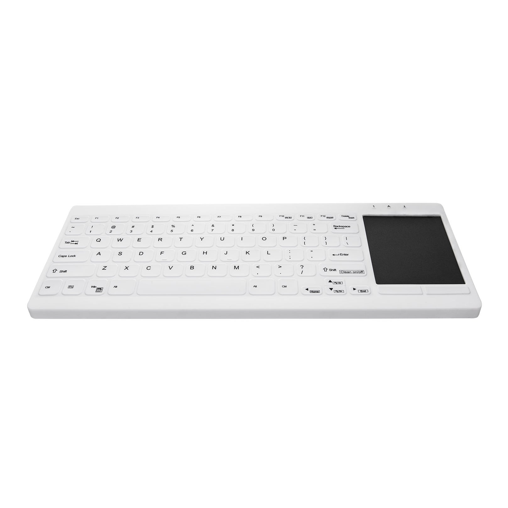 Active Key AK-C4412F Compact Ultraflat Wipeable Keyboard in White with ...