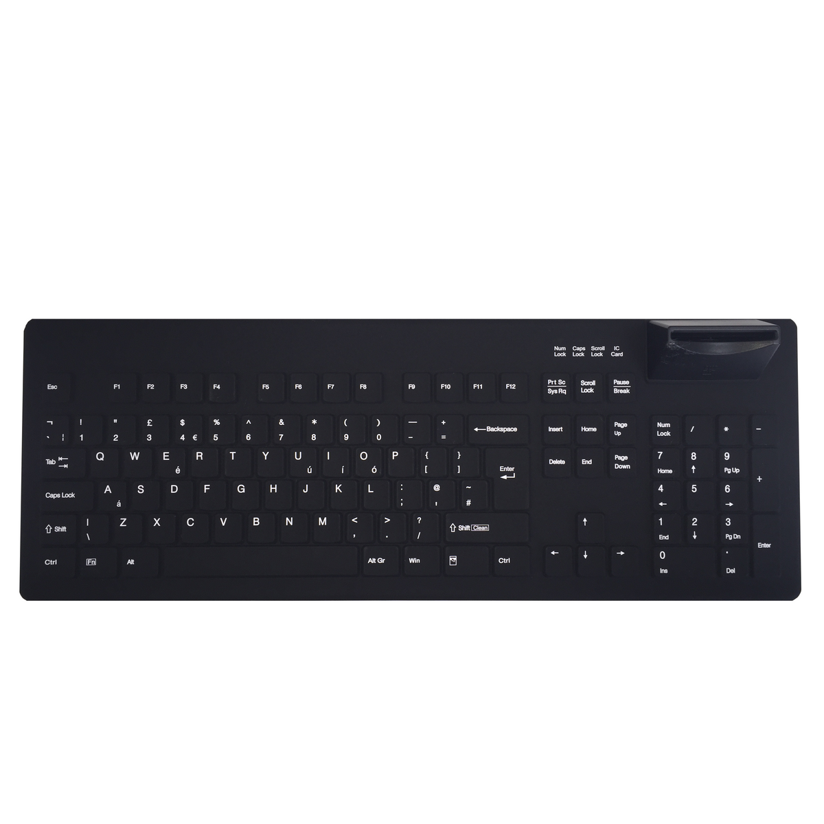 Active Key AK-C8200F Wipeable Keyboard with integrated Smart Card Read ...
