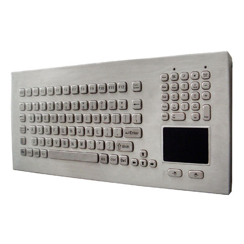 KBS-PC-MT-DESK Desktop Stainless Steel Keyboard with Touchpad and FN K ...