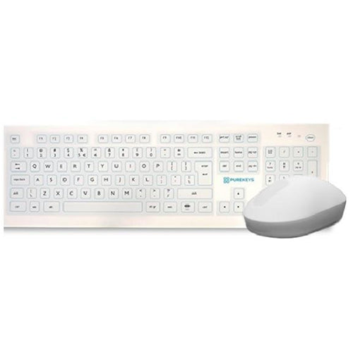 Purekeys Wireless Full Size Medical Keyboard and Mouse Set — Keyboard ...